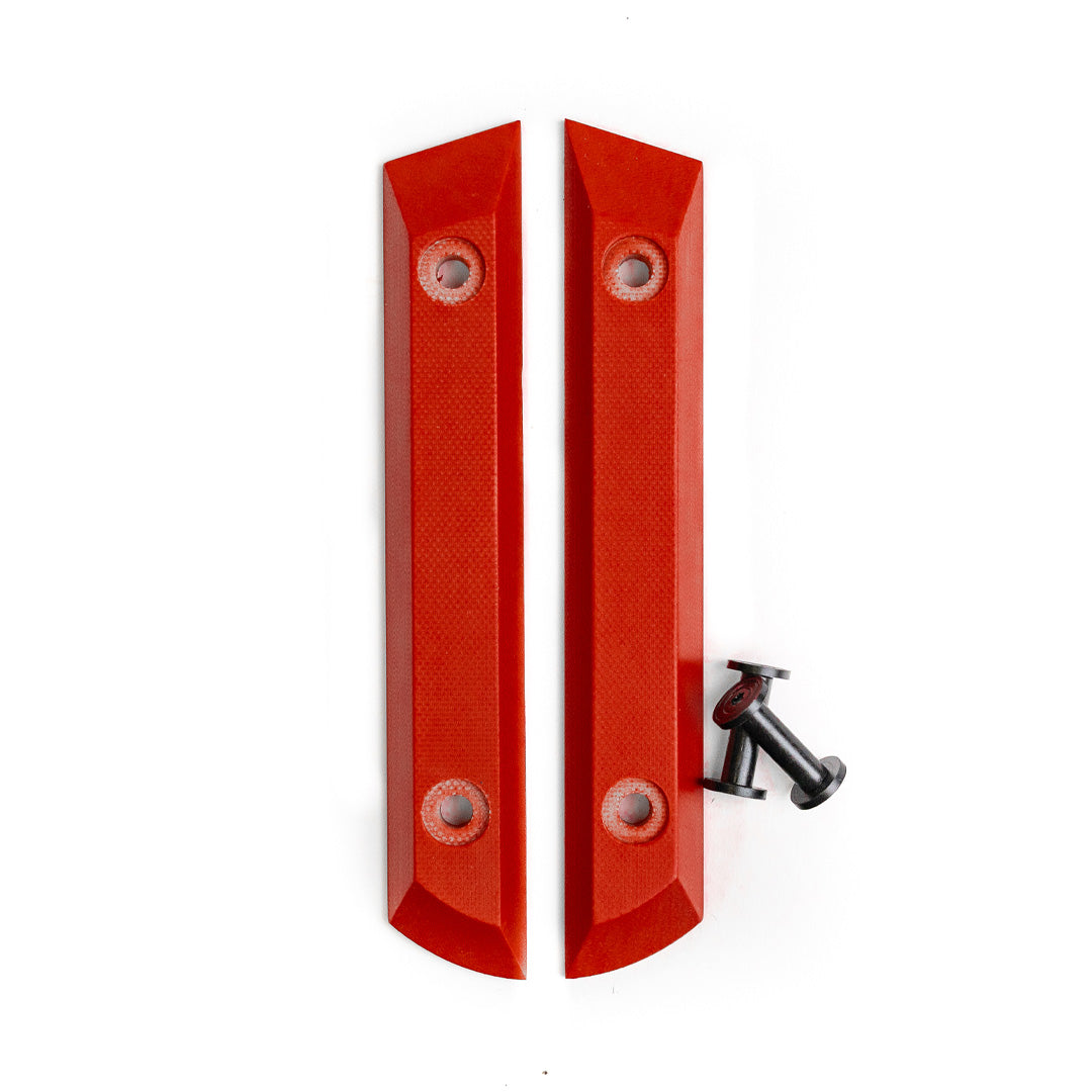 G10 HANDLE SCALES - VOLCANIC RED – Titan Zeus Knives